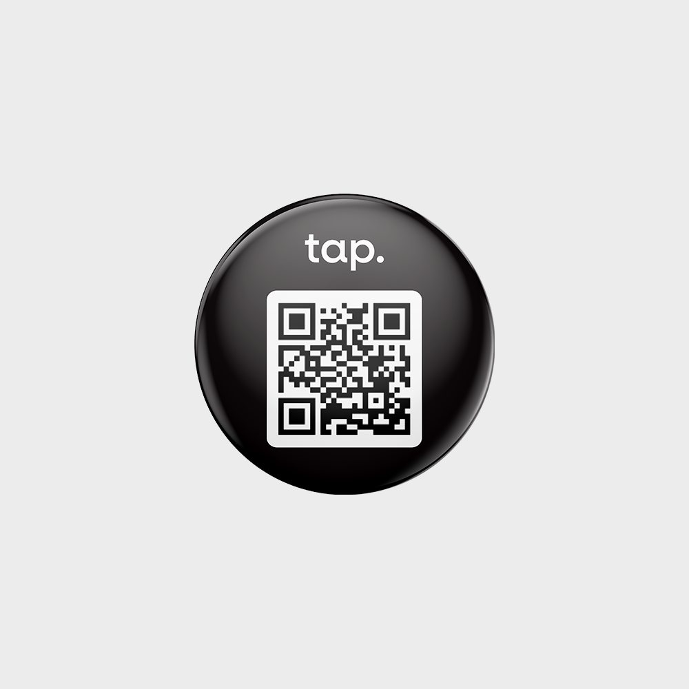 Black Tap NFC Sticker - Sleek & Efficient