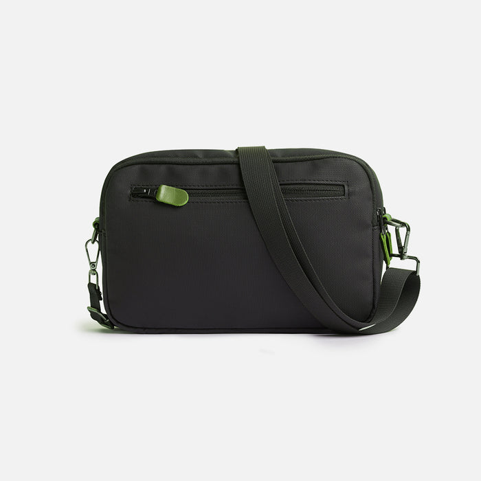 Flux — Urban Crossbody Bag - Black/Green